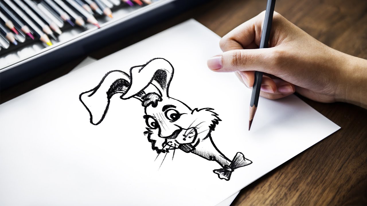 How to draw a cute bunny easy - how to draw a easter bunny step by step ...