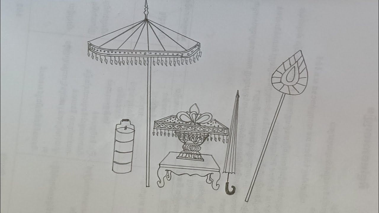 How to draw Kathin festival materials - YouTube