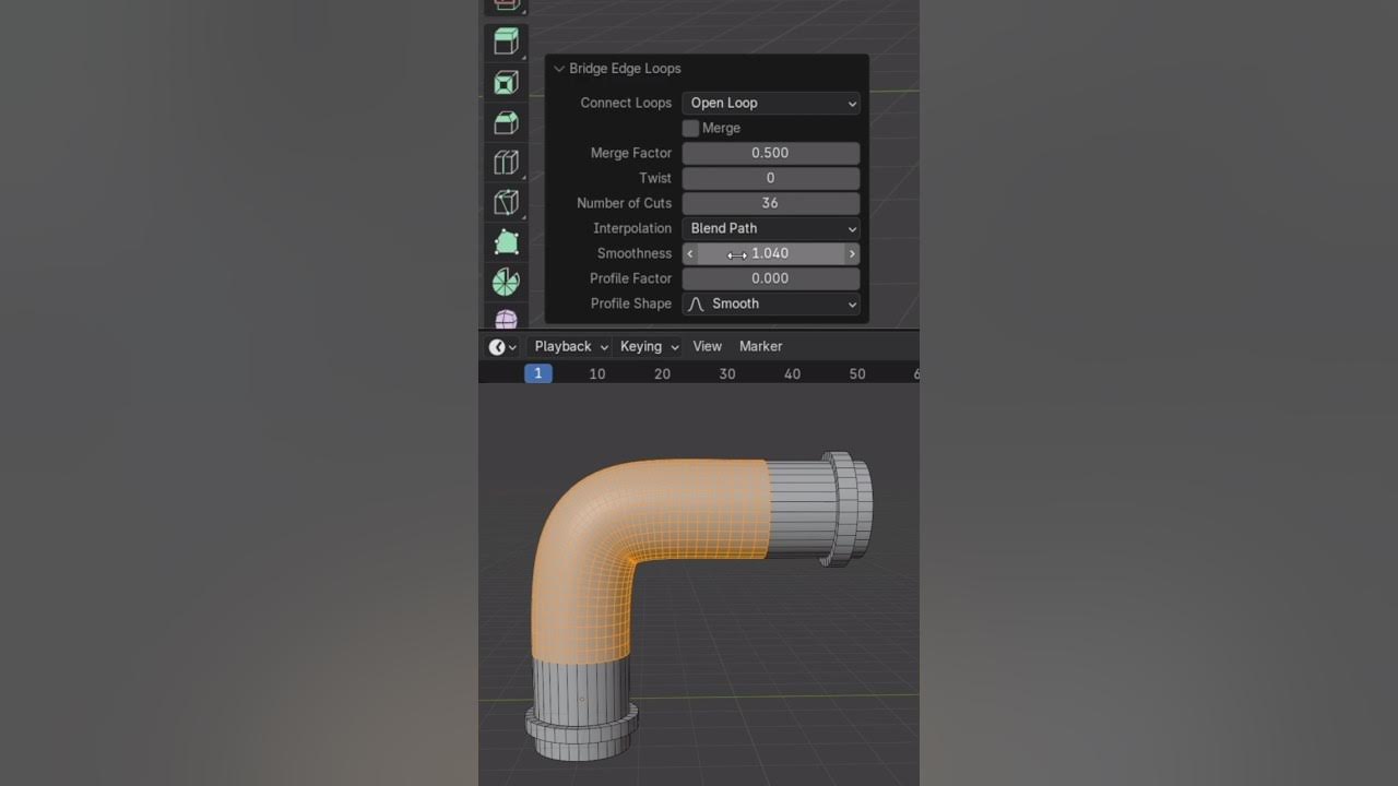 Bridge Edge Loops - Blender Tutorial #shorts #blender3d #3d #tutorial #blender - YouTube