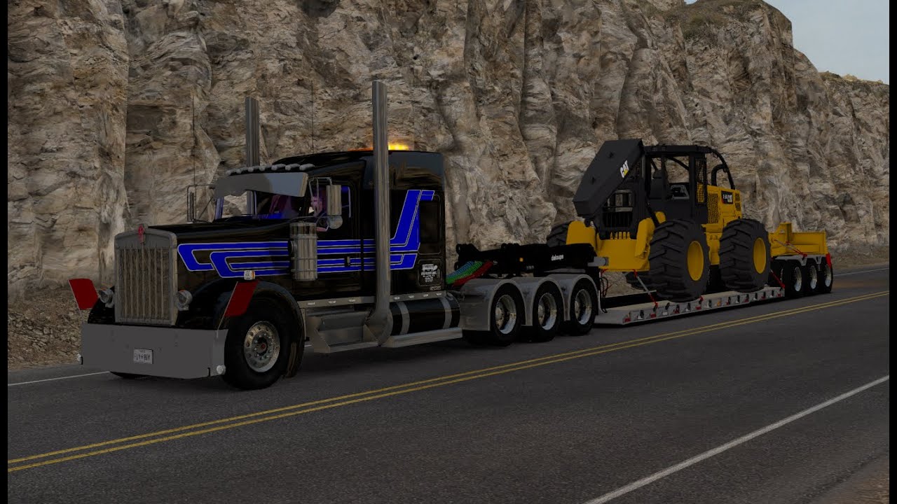 American Truck Simulator Modded Jon Ruda Kenworth W900L flattop Dro ...