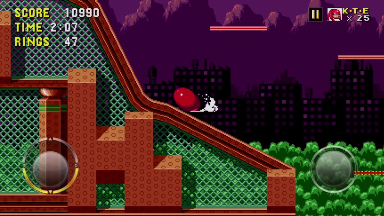 Knuckles In Sonic 1:Spring Yard Zone - YouTube