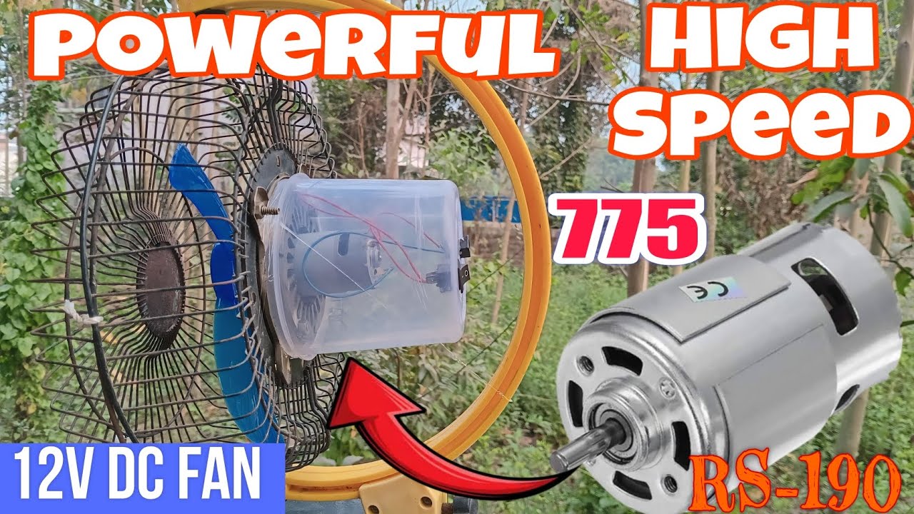 775 Motor দিয়ে বানিয়ে ফেলুন High Speed Fan | 775 dc motor making fan ...