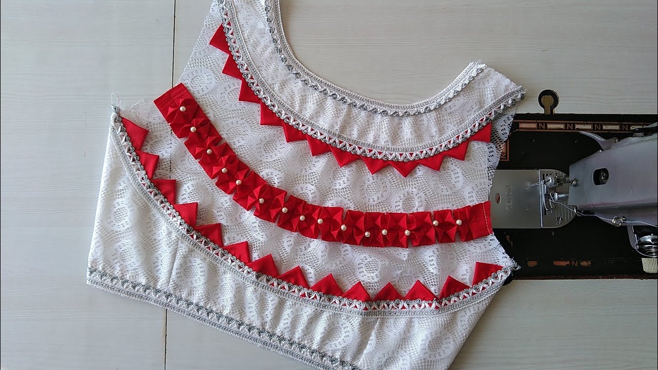 Latest net blouse neck design | net model blouse cutting & stitching ...