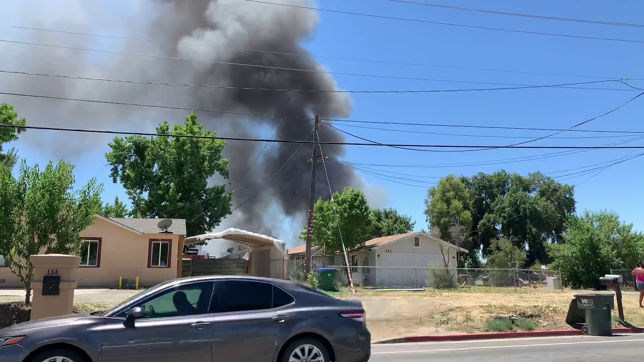 House fire in Merced response was quick! - YouTube