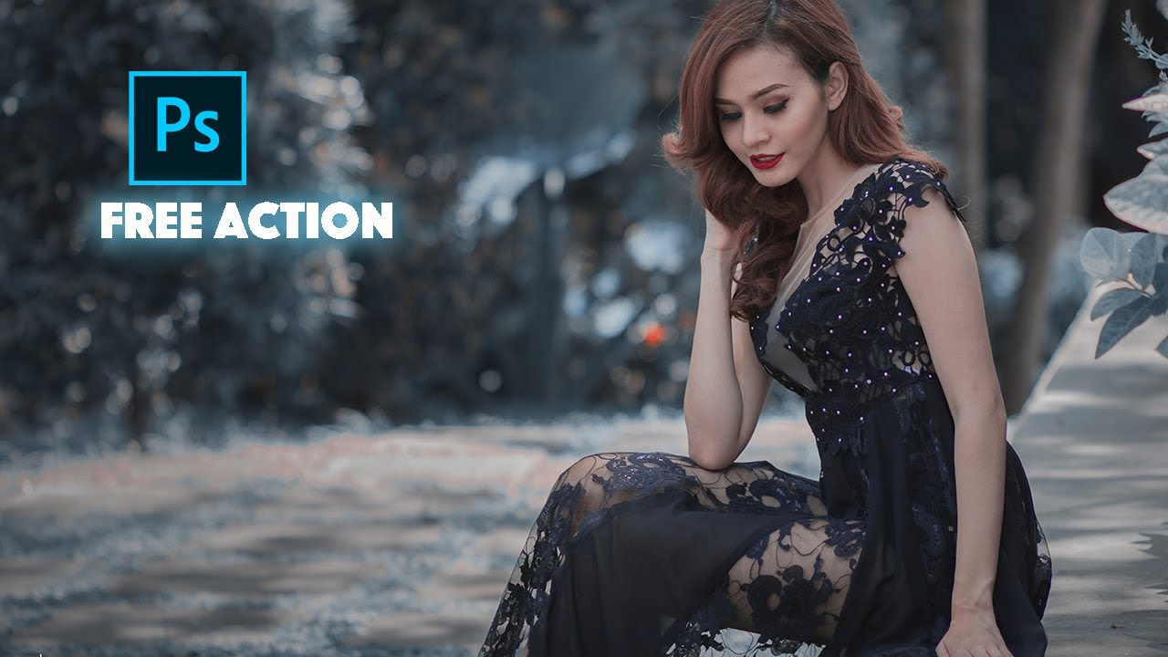 Moody Effect Free Action Photoshop Tutorial Color Grading - YouTube