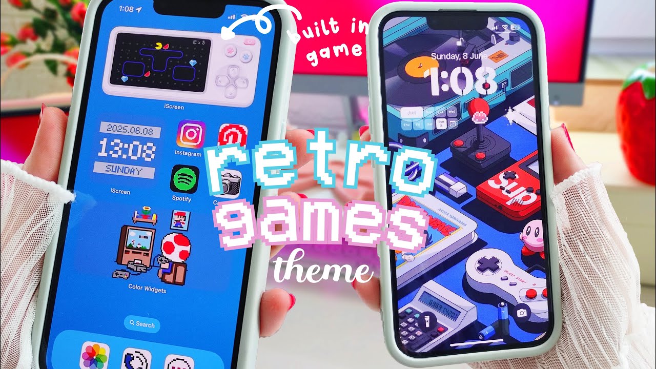 HOW I CUSTOMIZE MY iPHONE with a RETRO GAMES THEME 🎮💥 IOS & ANDROID ...