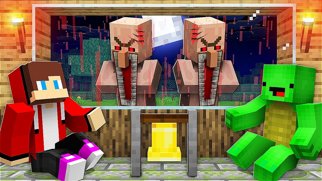 Why are JJ and Mikey Hiding from SCARY Villager in Minecraft ! Best of Maizen - Compilation ...