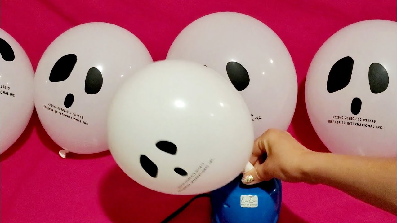 SCARY GHOST BALLOON INFLATION AND POPPING!!! - YouTube