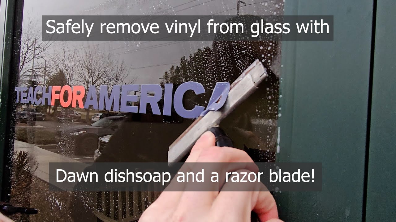 Remove Stickers from a window in SECONDS with a razor blade! - YouTube