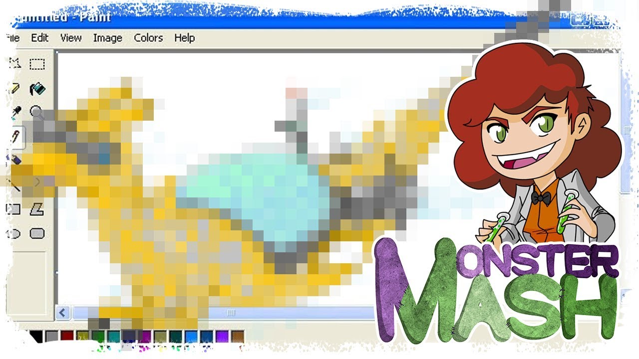 MS Paint Monster Mash! | Drawing in MS Paint - YouTube