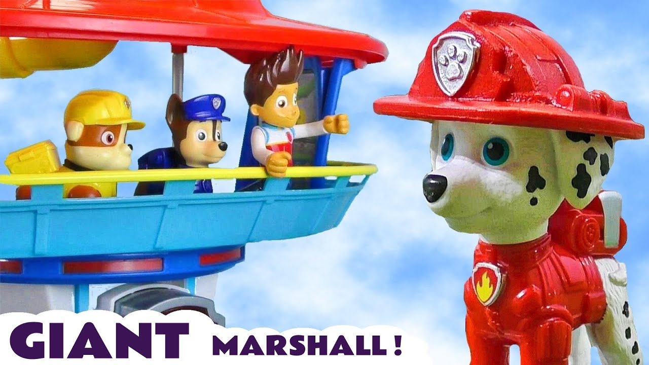 Giant Marshall tries to help the other Paw Patrol Pups - YouTube