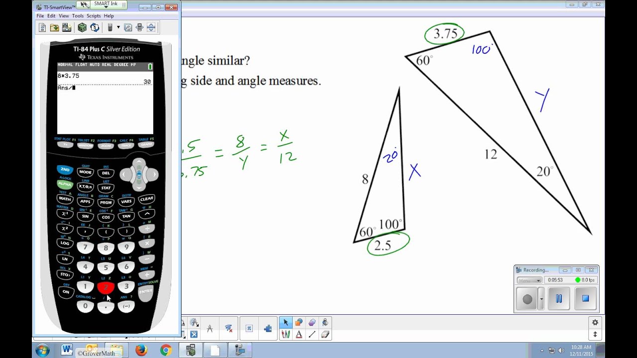 7 - 3 The Angle Angle AA Similar Criterion - YouTube