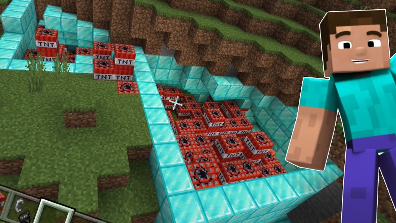 How Many Dimaond Block Remains After Using TNT - YouTube