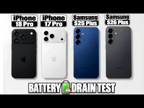 iPhone 18 Pro Vs iPhone 17 Pro vs Samsung S25 Plus vs Samsung S26 Plus Battery Test 🔋⚡️