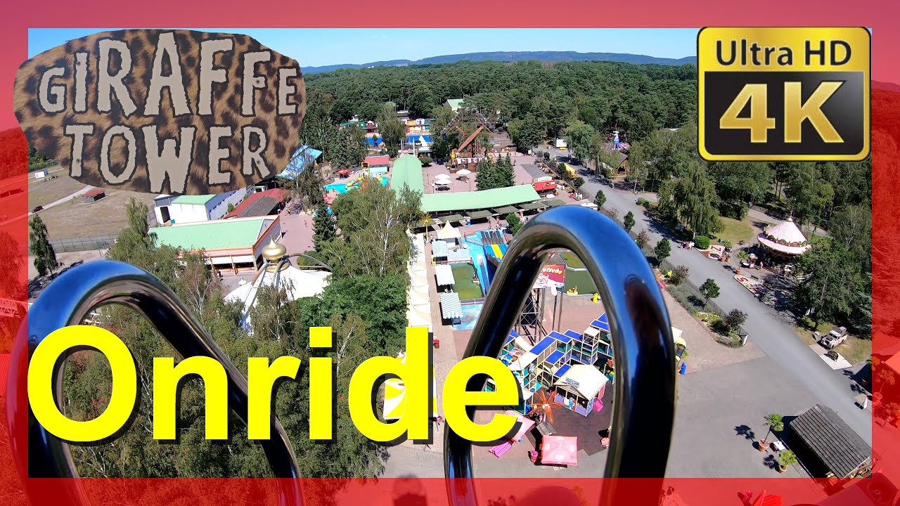 Giraffe Tower Onride (POV) Video Safariland Stukenbrock 2020 Free Fall Tower – Mega Drop Fabbri ...