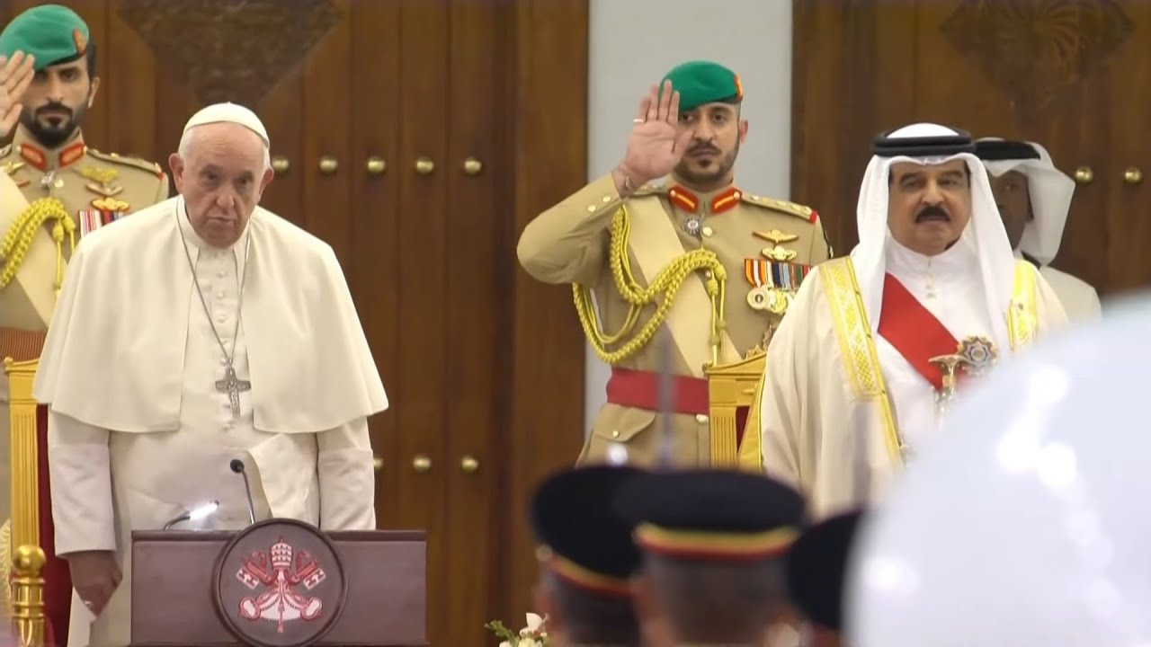 Pontificial Anthem and Bahrain National Anthem | Pope Francis's ...