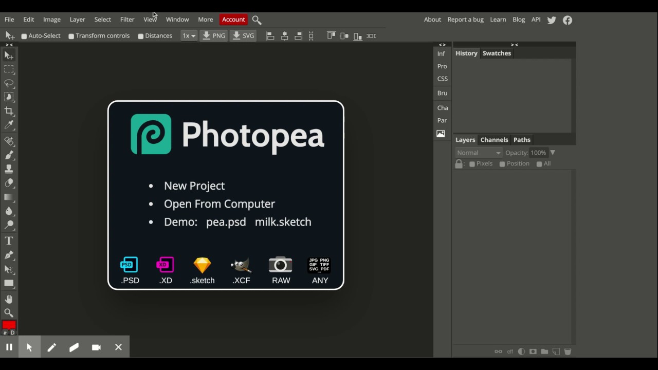 Photopea Tutorial Part 1 - Basic Photo Editing - YouTube