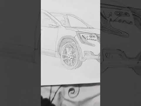 XUV 700 sketch | Drawing car |xuv700| By Arnav Hadole - YouTube