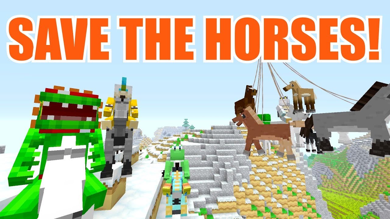 Minecraft Switch - Tripolar + Friends Galaxy - HORSE CLIFF DIVING ...