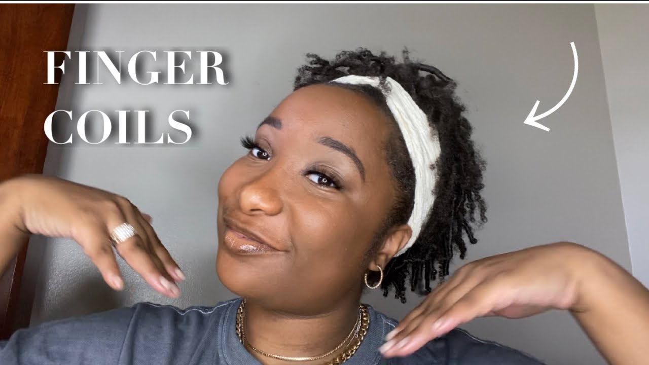 FINGER COILS ON SHORT NATURAL 3C/4A HAIR - YouTube