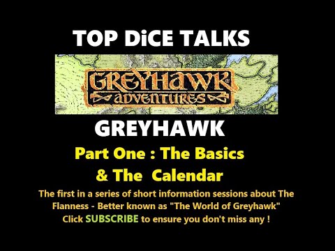 Greyhawk Talk : Episode One - Basics and Calendar (Calendar link now in ...