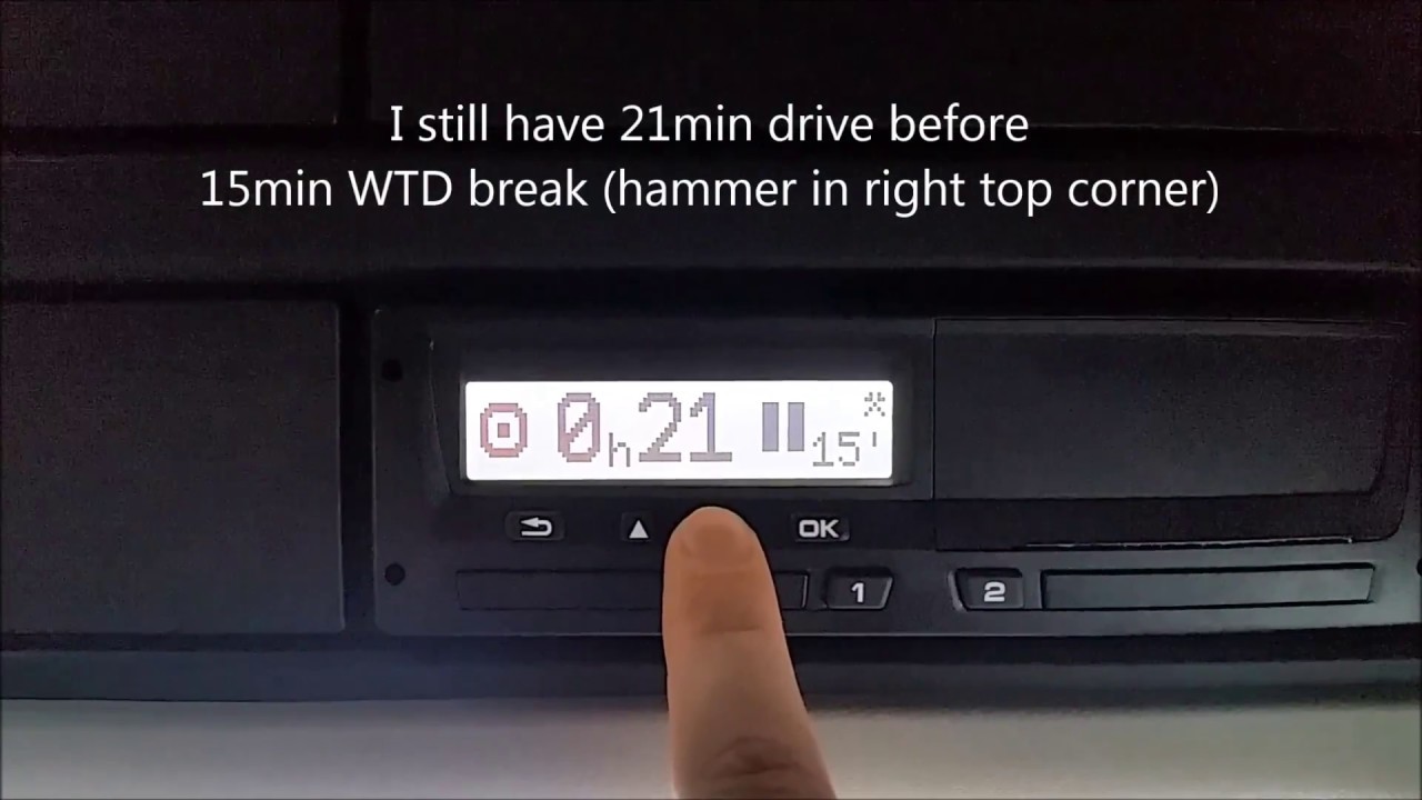New Tachograph Stoneridge with Working Time Directive (Scania 2018 ...