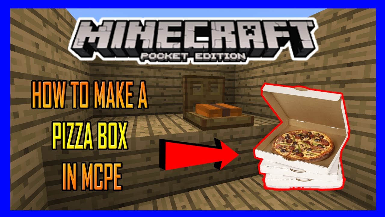 HOW TO MAKE A PIZZA BOX IN MCPE (Minecraft PE) - YouTube