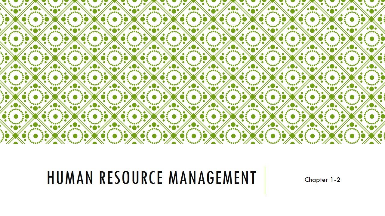 Human Resource Management (Lecture-1) - YouTube