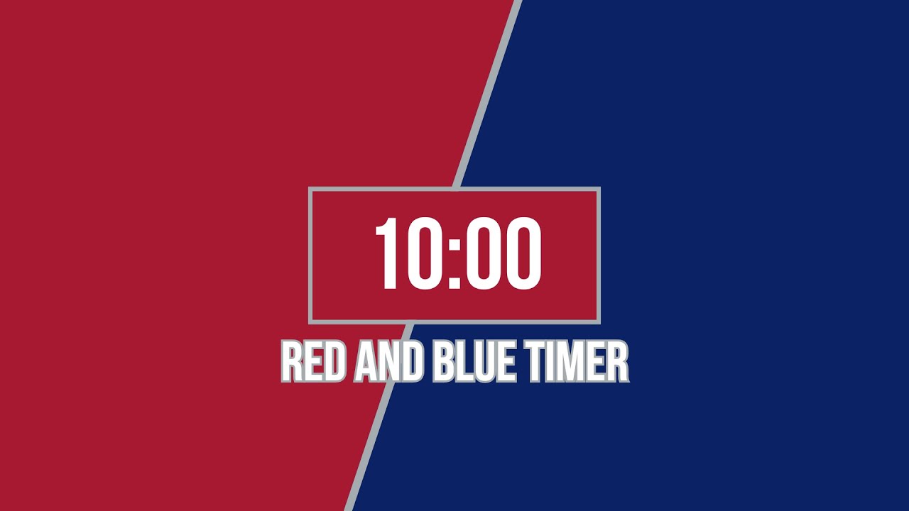 10 Minute Red and Blue Timer - YouTube