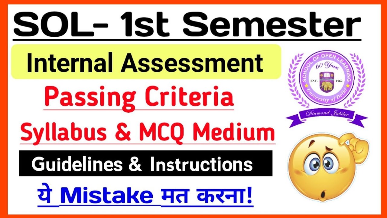 SOL First Semester Internal Assessment Important Instructions | Sol ...