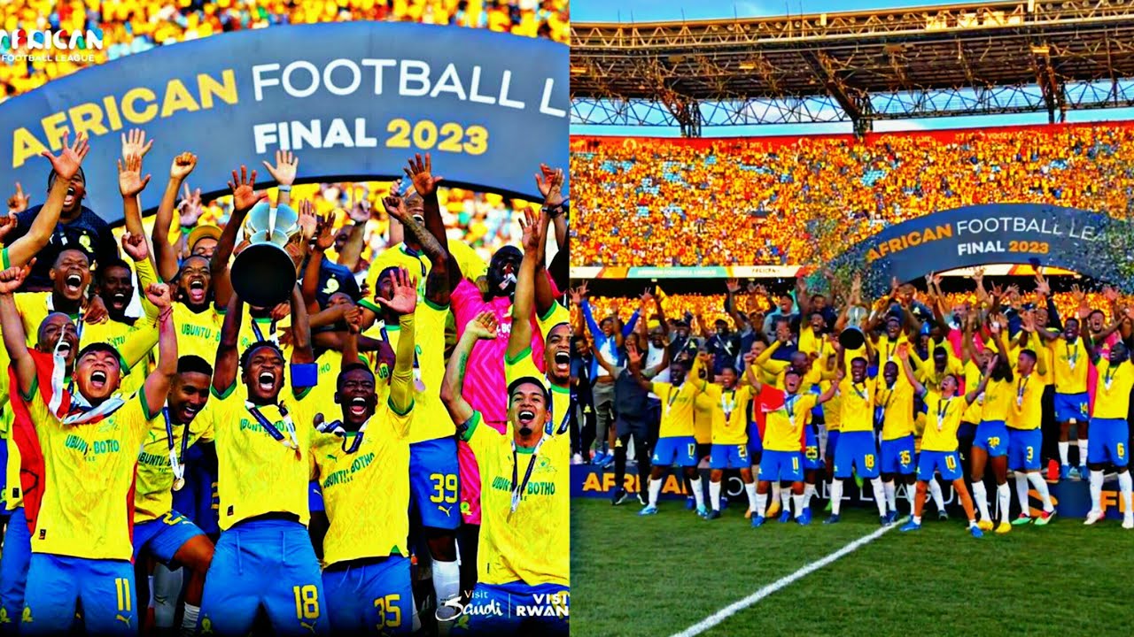 Mamelodi Sundowns Celebrating with Trophy after Winning the African ...