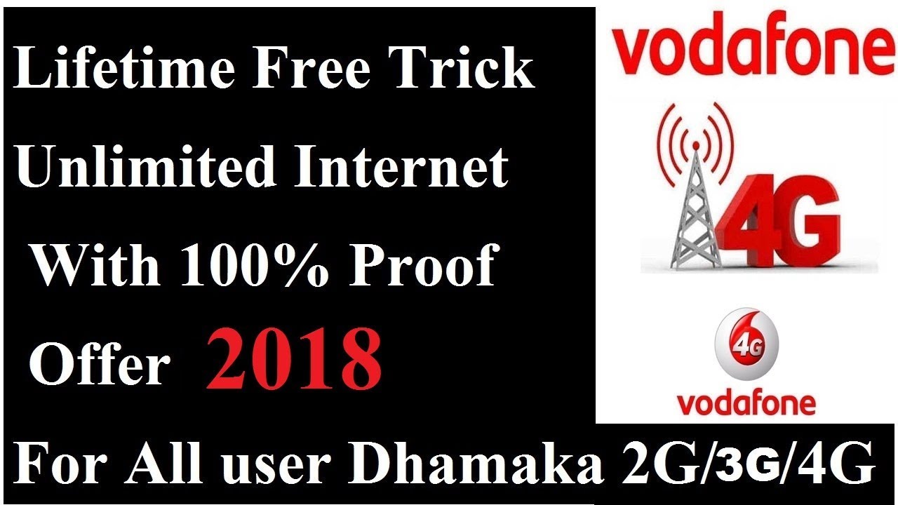 Vodafone Free Internet Trick Unlimited Lifetime 2018 100% working with ...