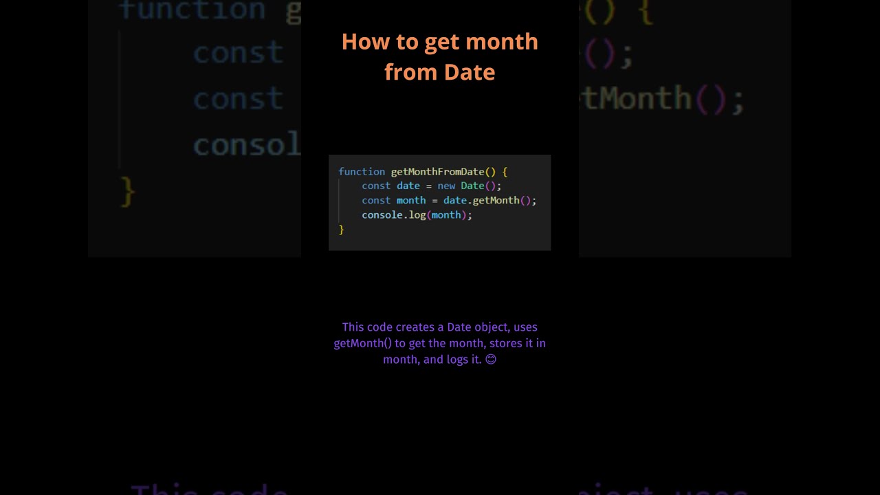 How To Get Month From Date shorts javascript YouTube How To Get Month From Date shorts javascript YouTube