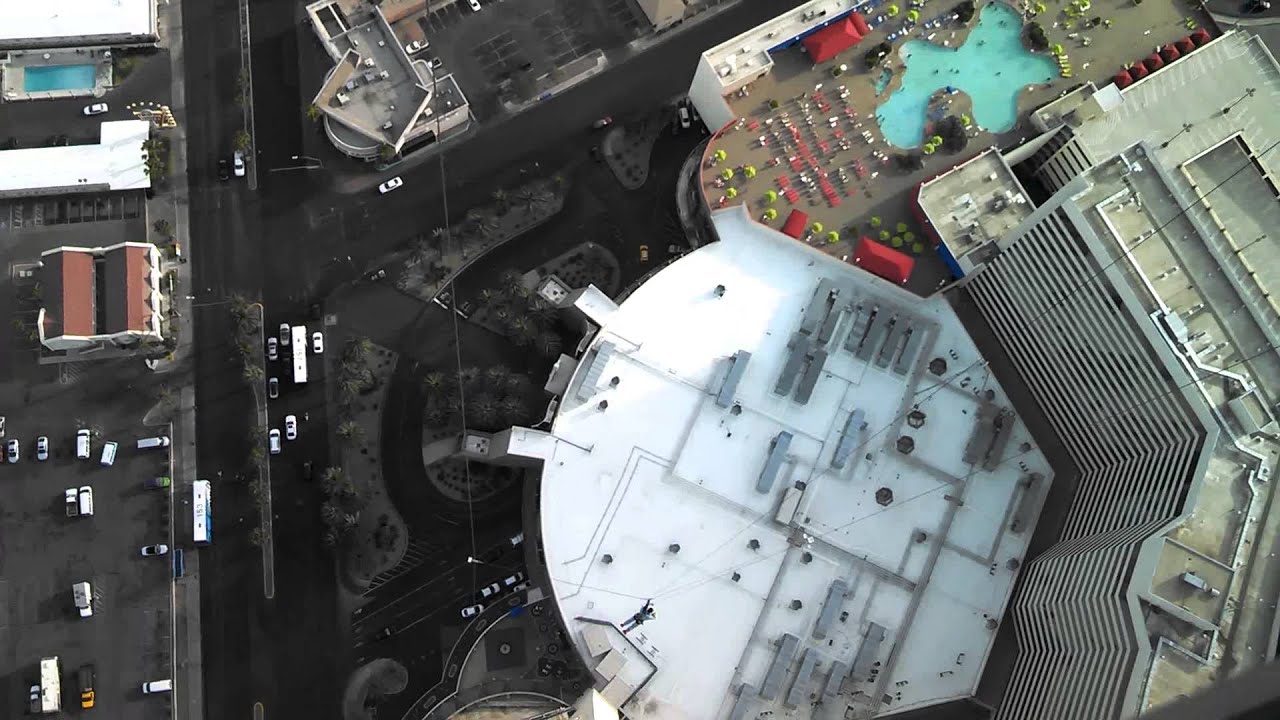Stratosphere Las Vegas SKY JUMP Controlled Fall - YouTube