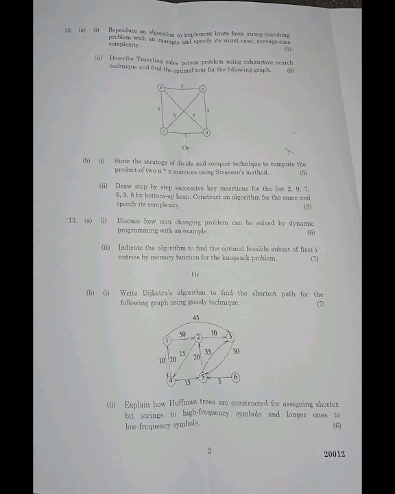 Design and analysis of algorithm(AD3351)Anna University Nov/Dec-2023 ...