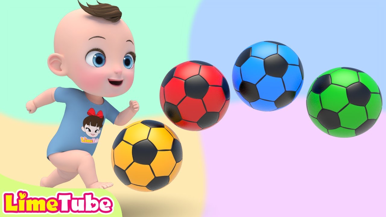 Exciting soccer ball Finger Family & Supermark Song | Nursery Rhymes ...