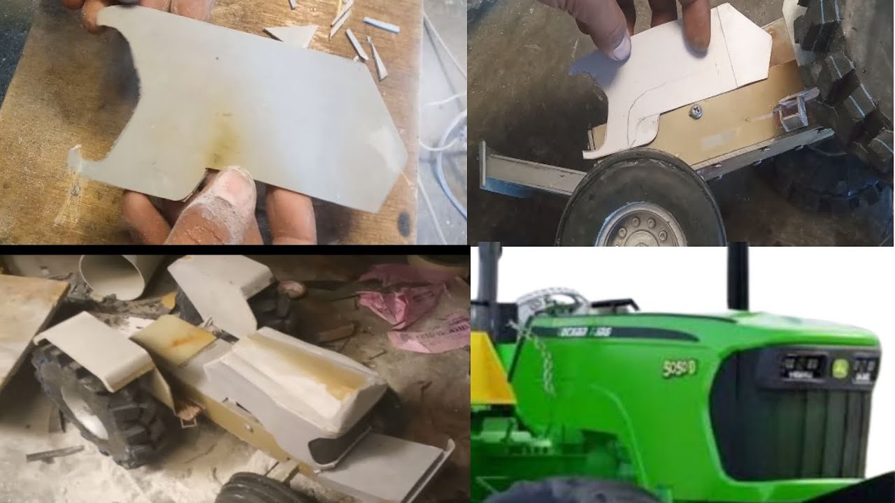 मिनी जॉन डियर ट्रैक्टर का बोनट कसे बनाएं Sushil_Experiment 214 - YouTube