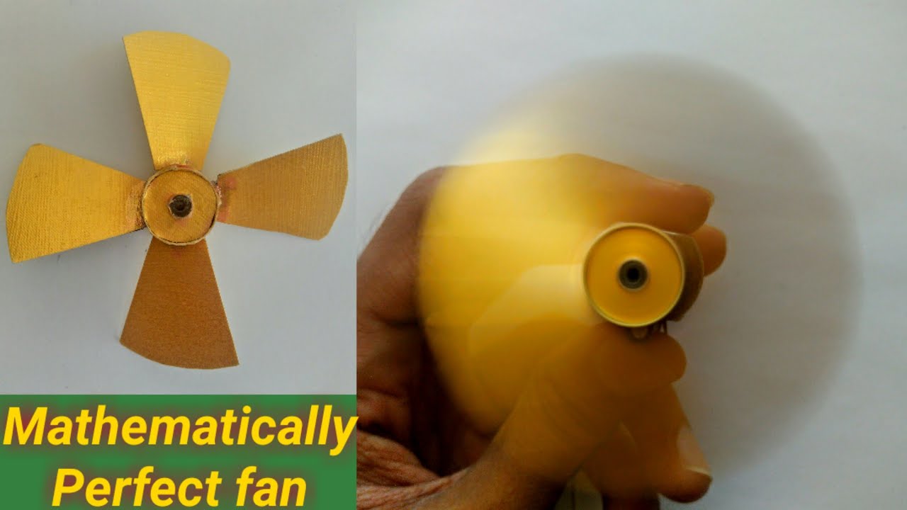 How to make perfect fan || Golden Cardboard || From Waste To Best ...
