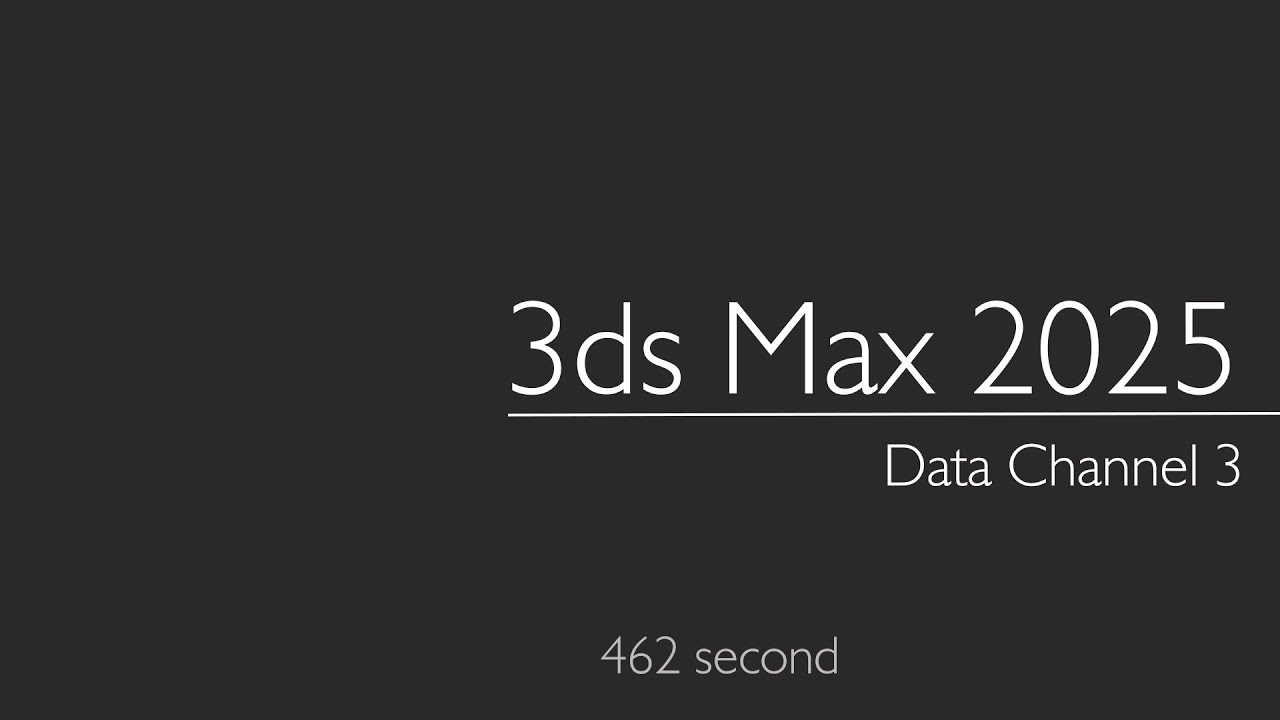 3ds Max 2025: Data Channel 3 - YouTube