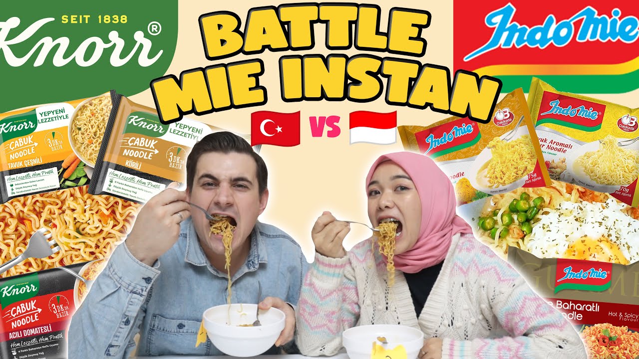 MIE INSTANT INDONESIA VS TURKI!! MANA YANG LEBIH ENAK?? - YouTube