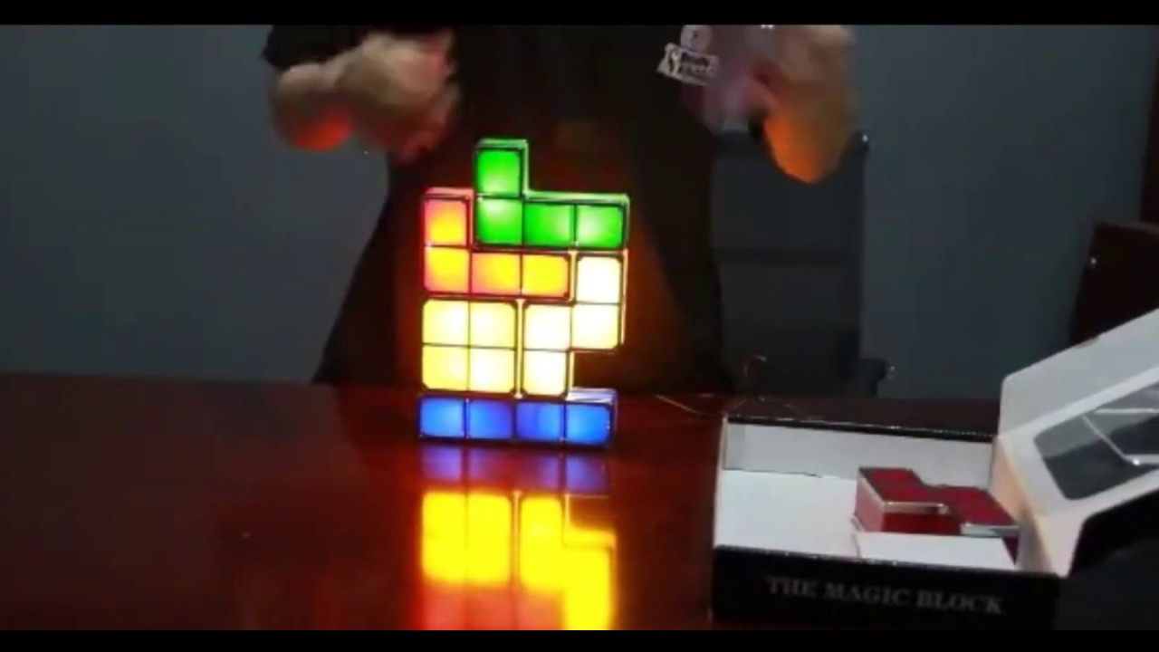 LED Tetris Stackable Puzzle Light Toy - YouTube