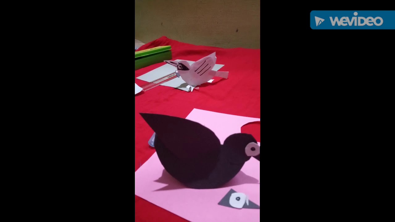 How to make Crow with paper.crow craft for kids. - YouTube