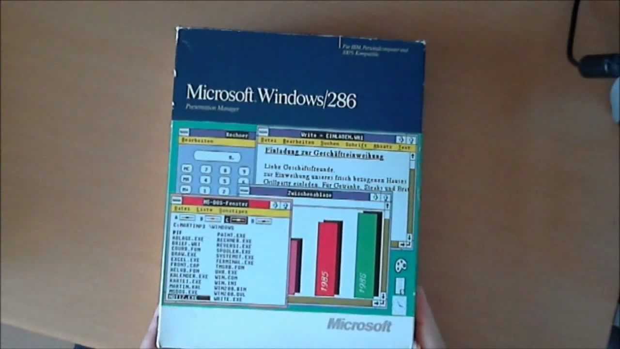 Winhistory.de: Die Windows /286 Packung - YouTube
