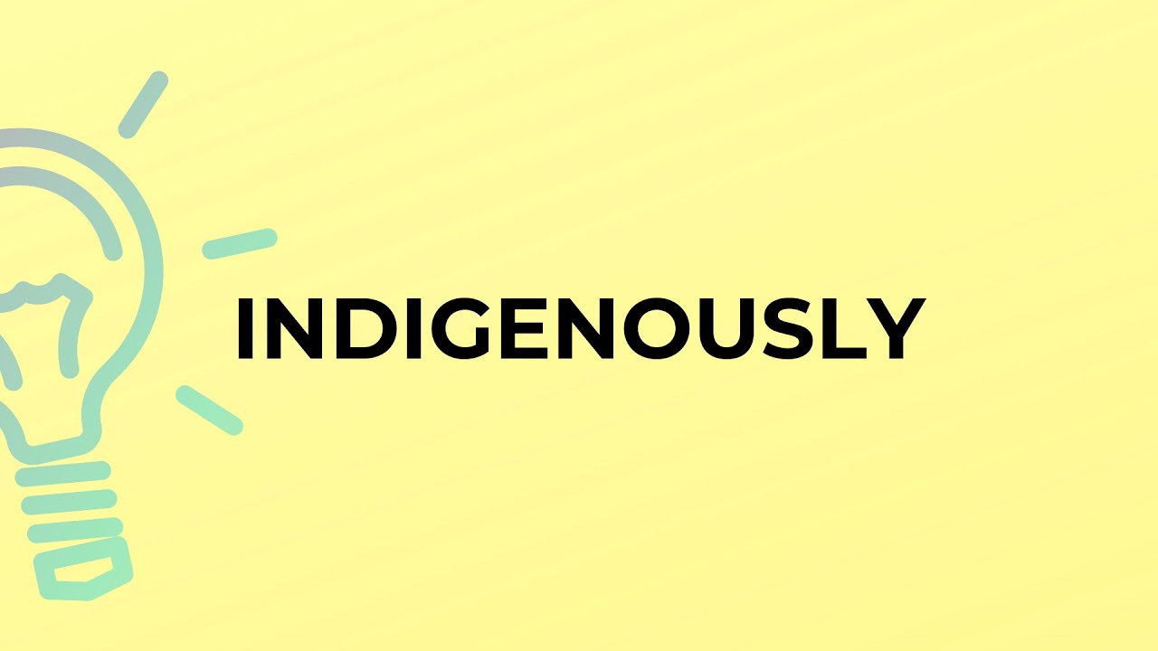 What is the meaning of the word INDIGENOUSLY? - YouTube