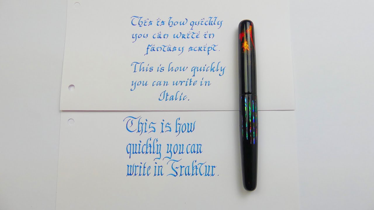 How quickly can you write in Lord of the Rings, Italic and Fraktur ...