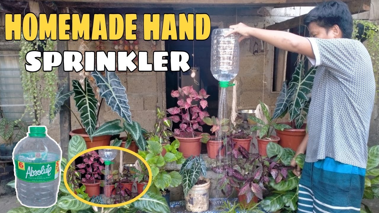 HOMEMADE HAND WATER SPRINKLER - YouTube