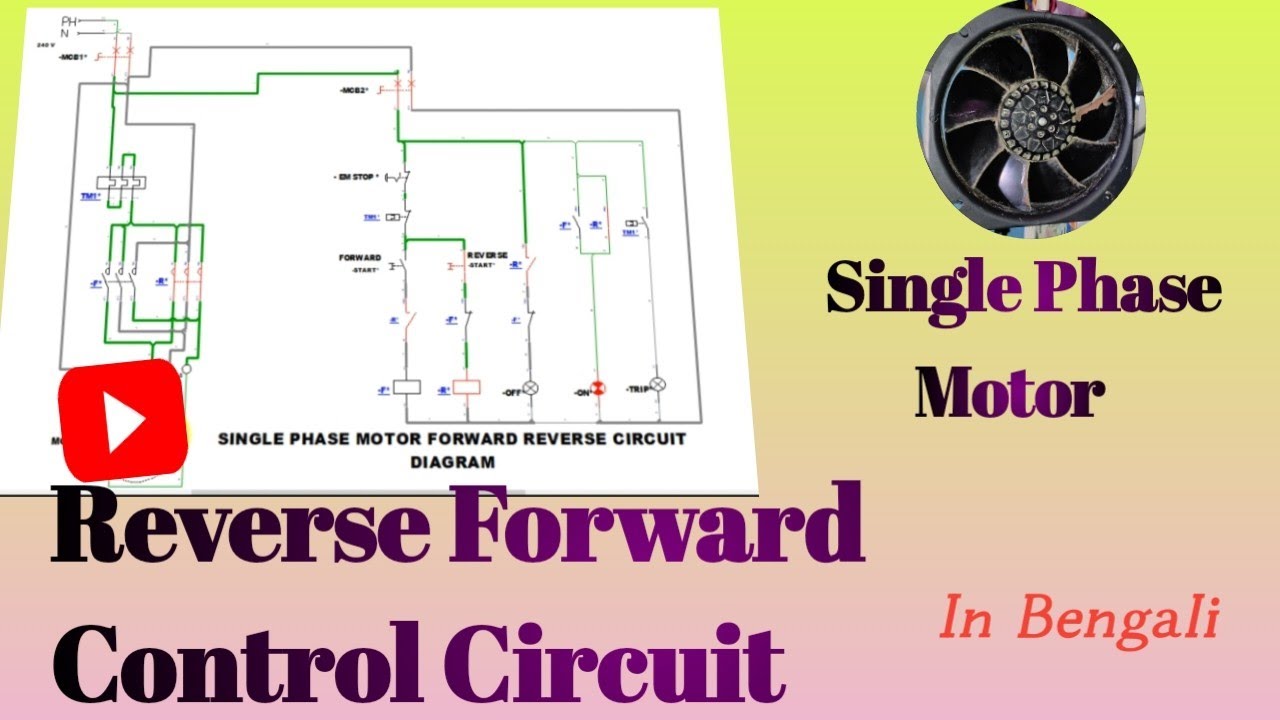 Single Phase Motor Reverse Forward। Single Phase Motor Connection ...