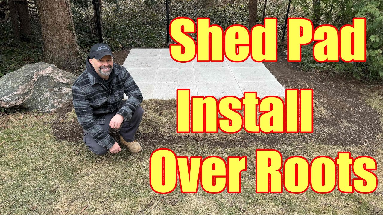 Shed Base over Top Of Roots - YouTube