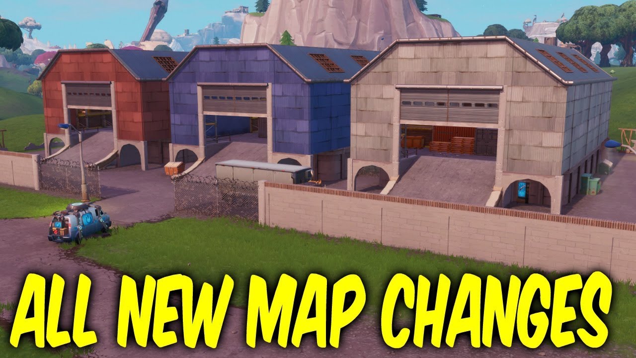 Fortnite season 10 map changes.Meteor,Dusty depot,factorys,risky reels ...