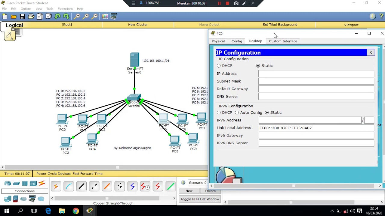 Tutorial Topologi CLIENT SERVER menggunakan Cisco Paket Tracer - YouTube